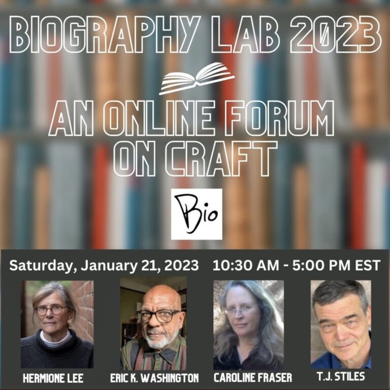 Biography Lab 2023: An Online Forum on Craft - The Authors Guild