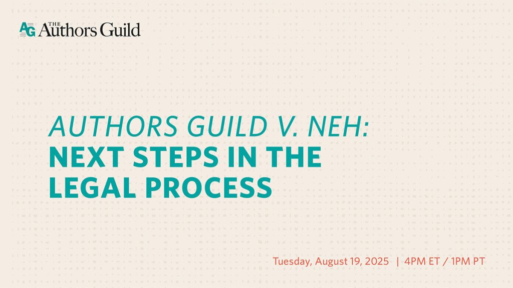Authors Guild v. NEH: Next Steps in the Legal Process - The Authors Guild